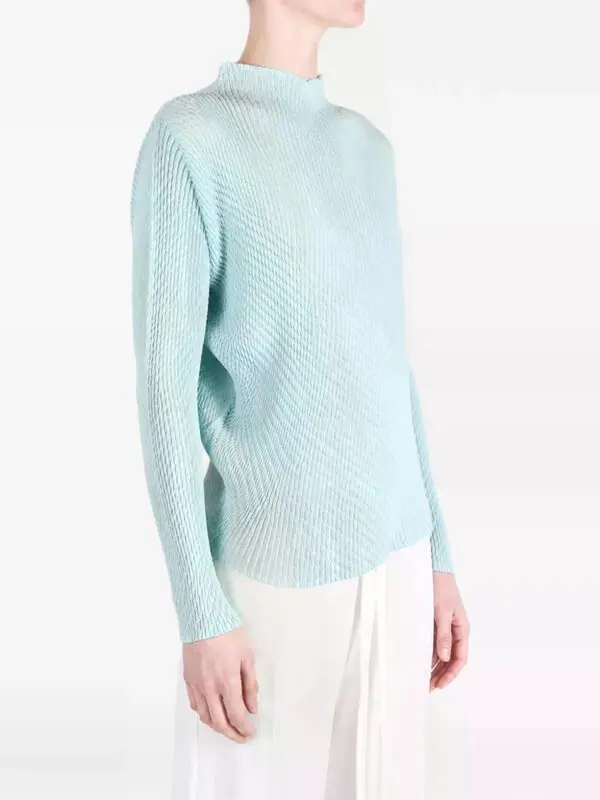Issey Miyake Misty Pleats High-neck Sweater
