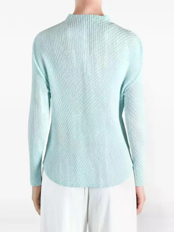 Issey Miyake Misty Pleats High-neck Sweater