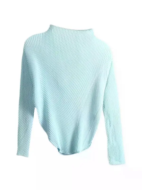 Issey Miyake Misty Pleats High-neck Sweater