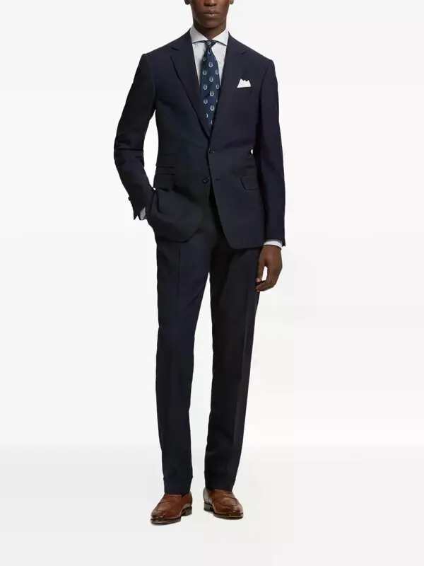 Ralph Lauren Purple Label Striped Cutaway-collar Shirt - Blue