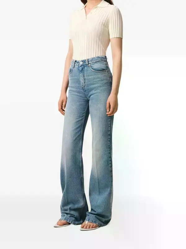 AMI Paris Flare-fit Cotton Jeans