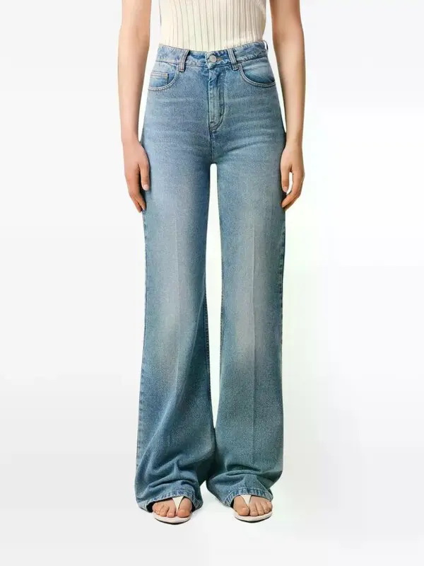 AMI Paris Flare-fit Cotton Jeans