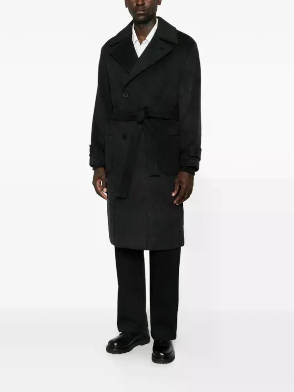 AMARANTO Belted Button-fastening Coat
