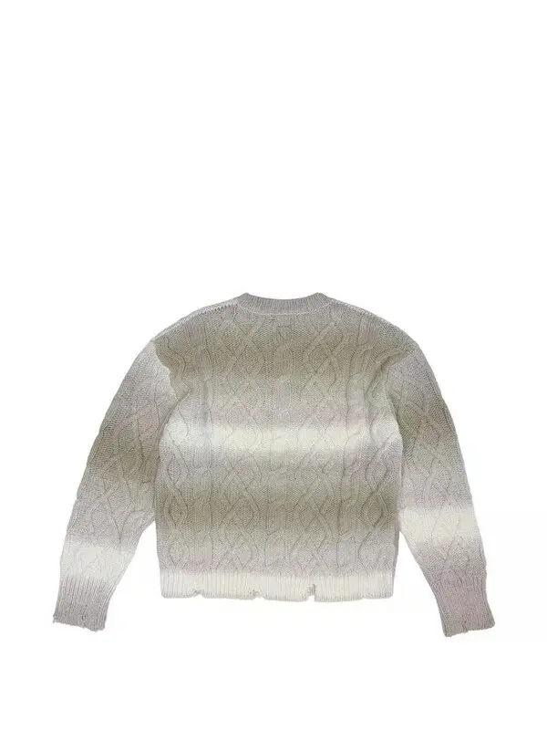 HTC LOS ANGELES Cable-knit Distressed Sweater