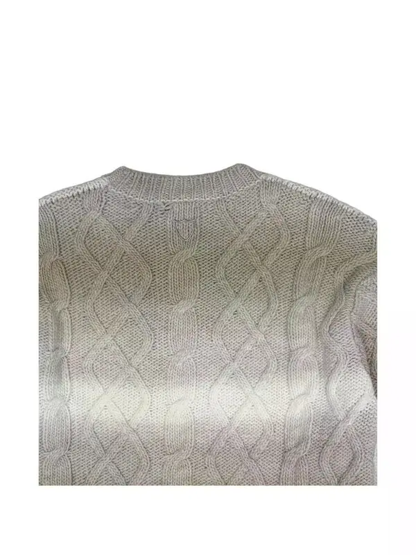 HTC LOS ANGELES Cable-knit Distressed Sweater