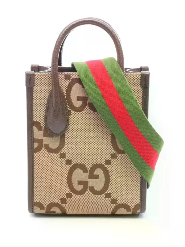 Gucci 2000-2015 Mini Jumbo Gg Canvas Web Satchel - Neutrals