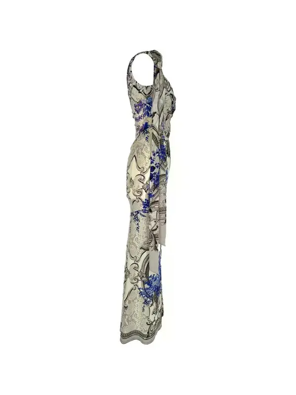 Roberto Cavalli 2010s Abstract Floral-print Dress