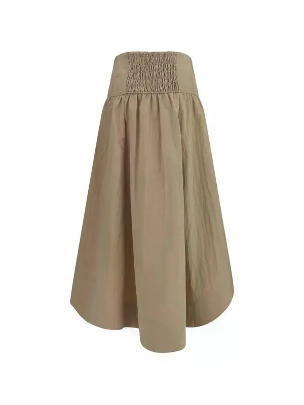 GANNI Washed Corset-style Midi Skirt