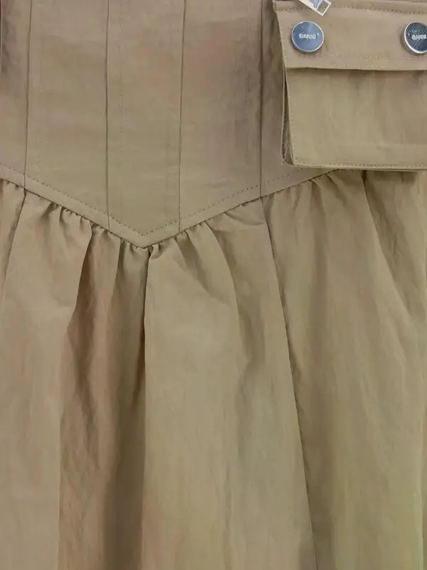 GANNI Washed Corset-style Midi Skirt