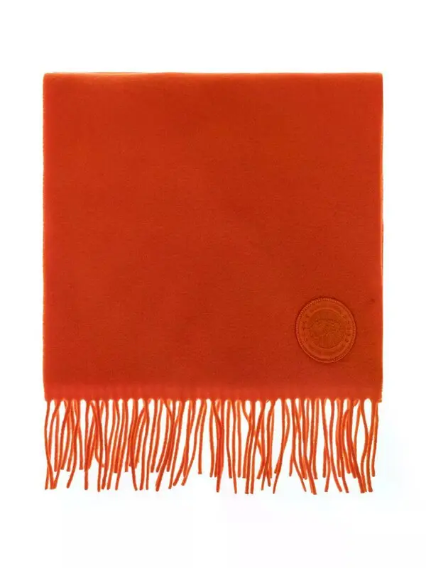 Canada Goose Logo-patch Fringed Scarf