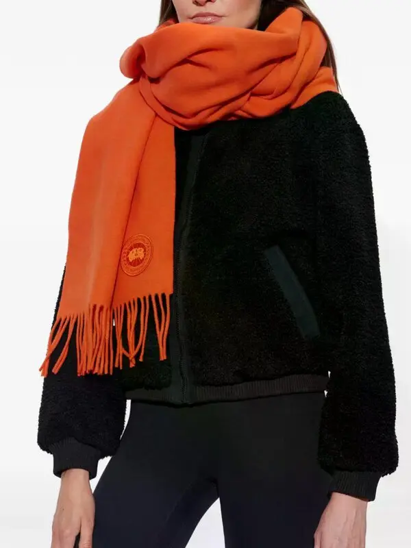 Canada Goose Logo-patch Fringed Scarf