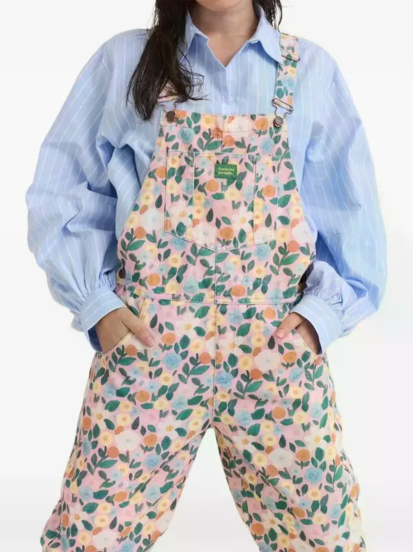 FAVORITE PEOPLE Blossom Floral-print Overalls