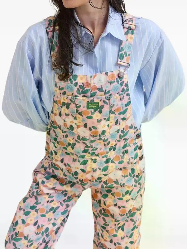 FAVORITE PEOPLE Blossom Floral-print Overalls