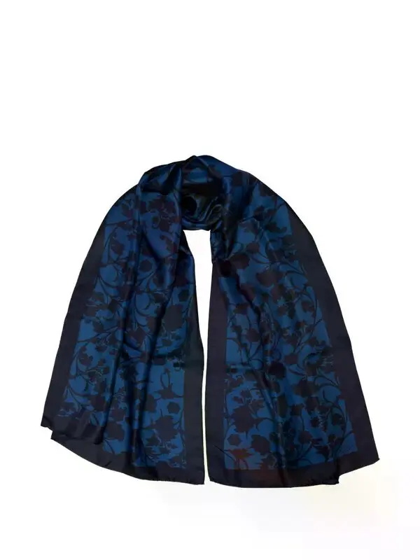 ELIZABETTA Regina Floral-jacquard Scarf - Blue