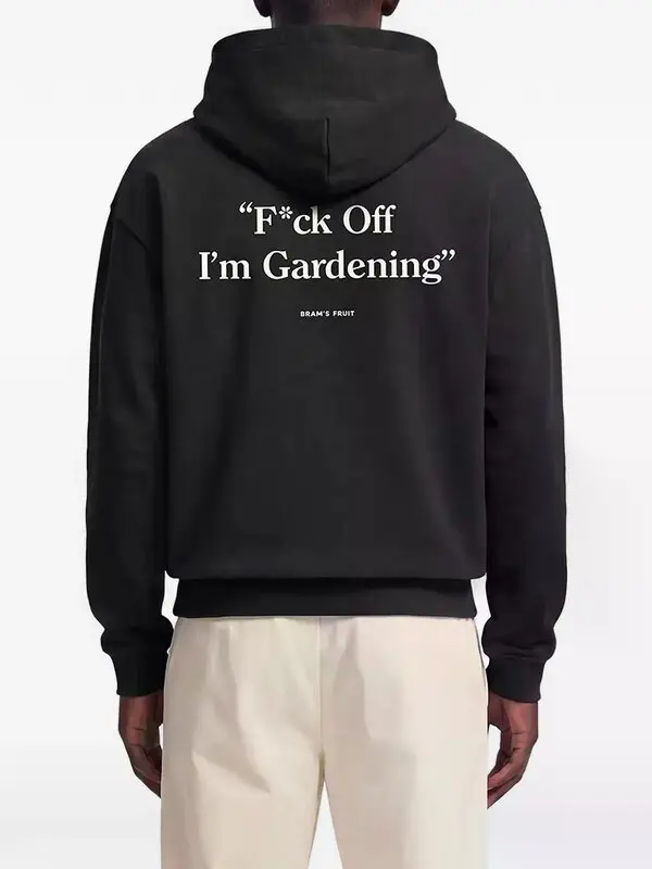 BRAM’S FRUIT F*ck Off I'm Gardening Logo-patch Pouch-pocket Hoodie