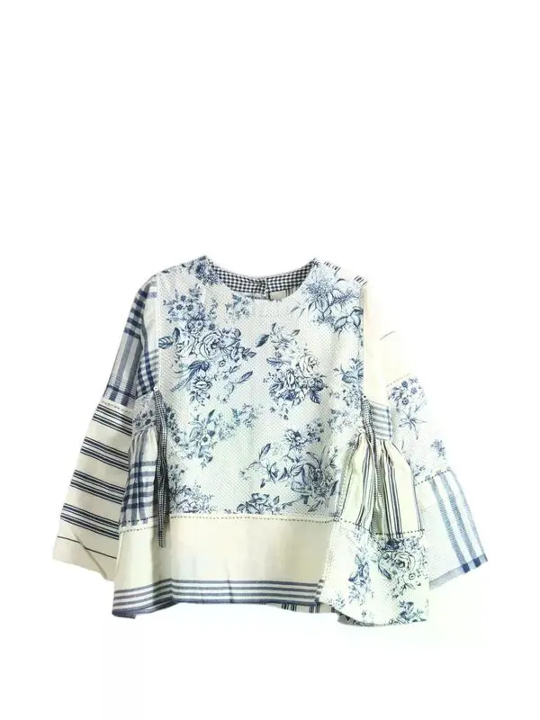 Pero Floral-print Patchwork Blouse