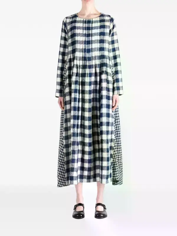 Pero Check-pattern Loose-fit Midi Dress