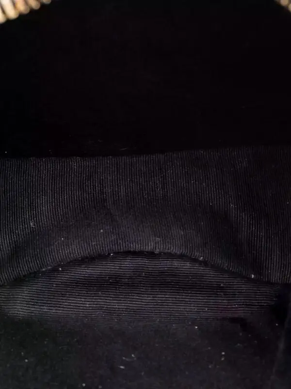 Saint Laurent 2019 Chevron Grain De Poudre Round Vinyle Camera Bag Crossbody Bag