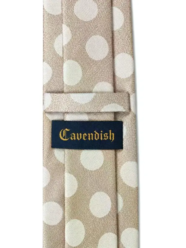 CAVENDISH Polka-dot Silk Tie