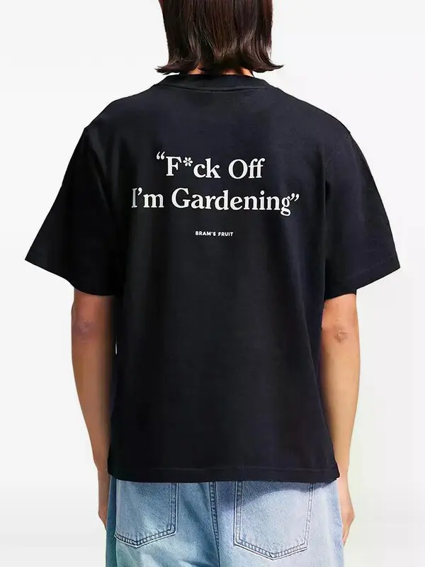 BRAM’S FRUIT F*ck Off I'm Gardening Logo-patch Slogan-print T-shirt