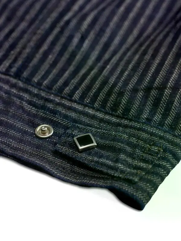 Ralph Lauren Striped-pattern Western-style Stitched Yoke Jacket