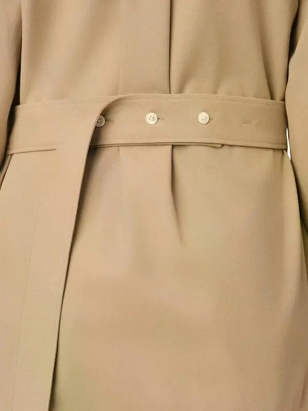 AMI Paris Beige Fitted Wool Balloon-sleeve Shirt