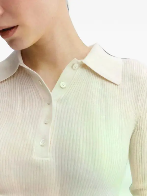 Almada Label Jules Ribbed Polo Top