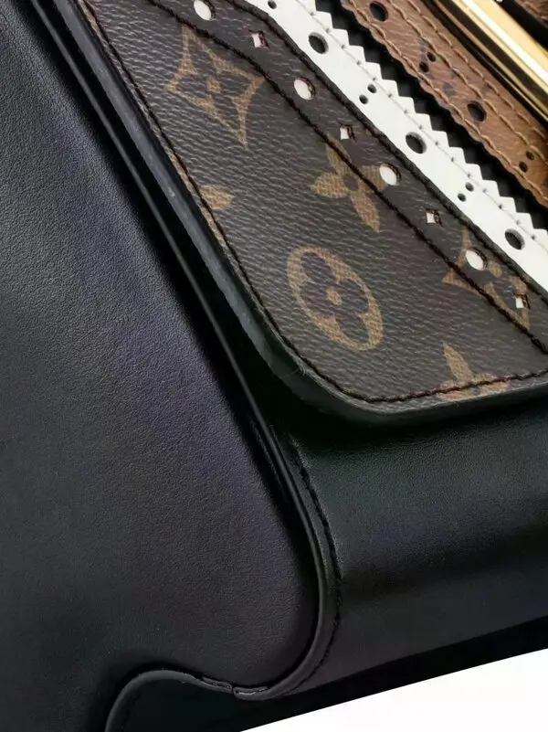 LOUIS VUITTON Twist Handbag Limited Edition Brogue Reverse Monogram Canvas And Leather Mm Shoulder Bag