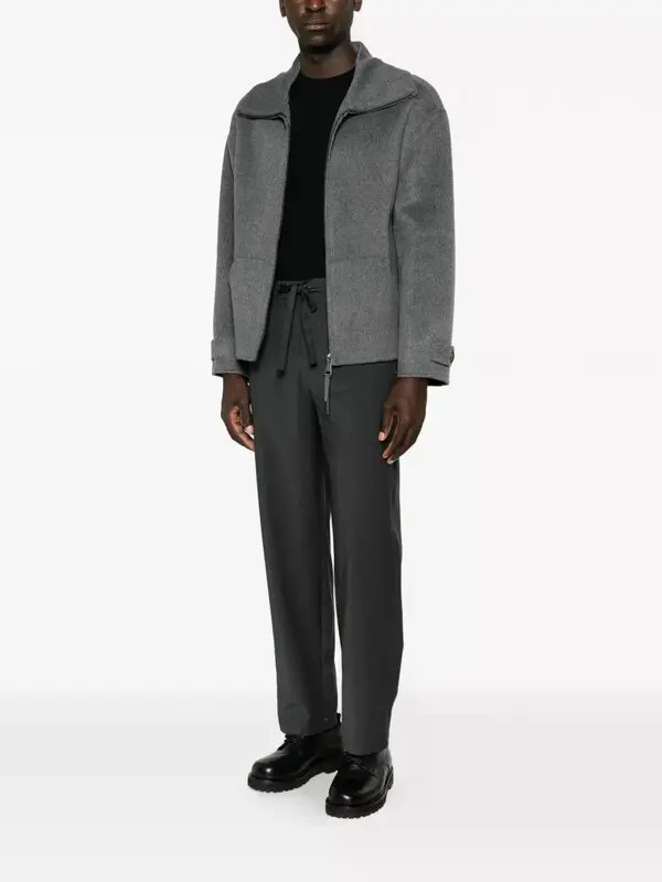 AMARANTO Drawstring-waist Straight-leg Trousers