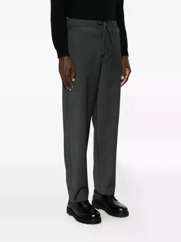 AMARANTO Drawstring-waist Straight-leg Trousers