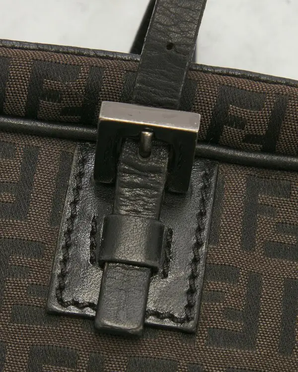 FWRD RENEW Fendi Zucchino Bauletto Shoulder Bag