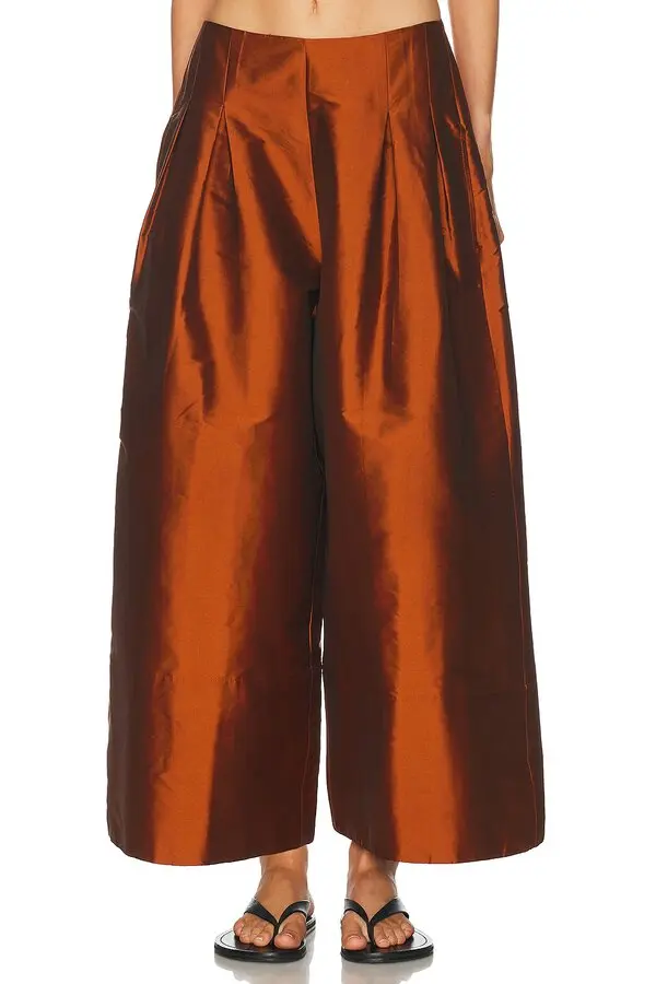 Chan Luu Techno Taffeta Ultra Wide Leg Pant