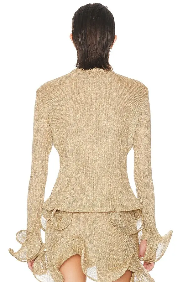SID NEIGUM Wave Sleeve Bamboo Top