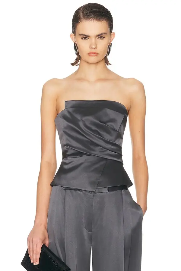 THE SEI Wrap Bustier Top