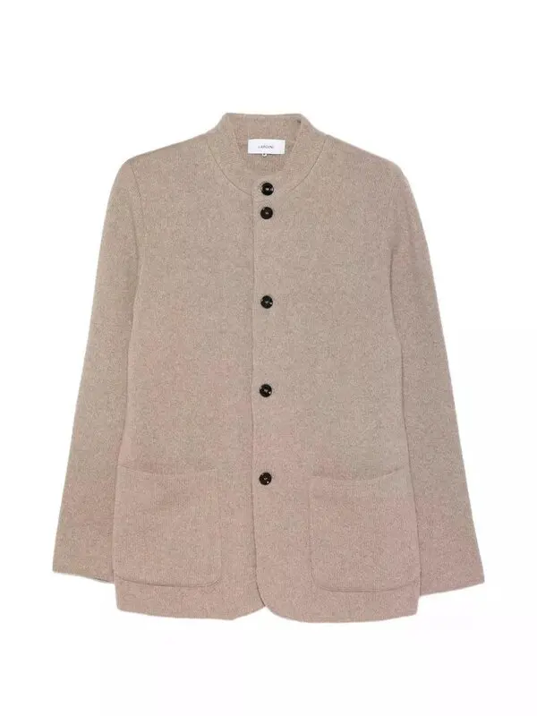 LARDINI Mandarin-collar Button-up Jacket