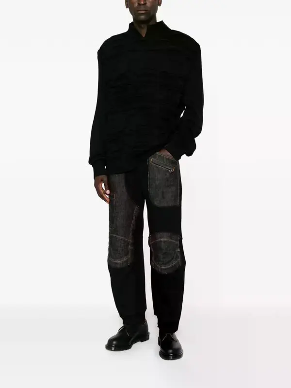 INDIVIDUAL SENTIMENTS Patchwork Denim-panelled Track Pants