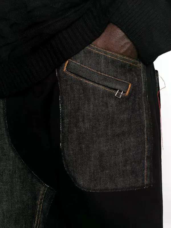 INDIVIDUAL SENTIMENTS Patchwork Denim-panelled Track Pants