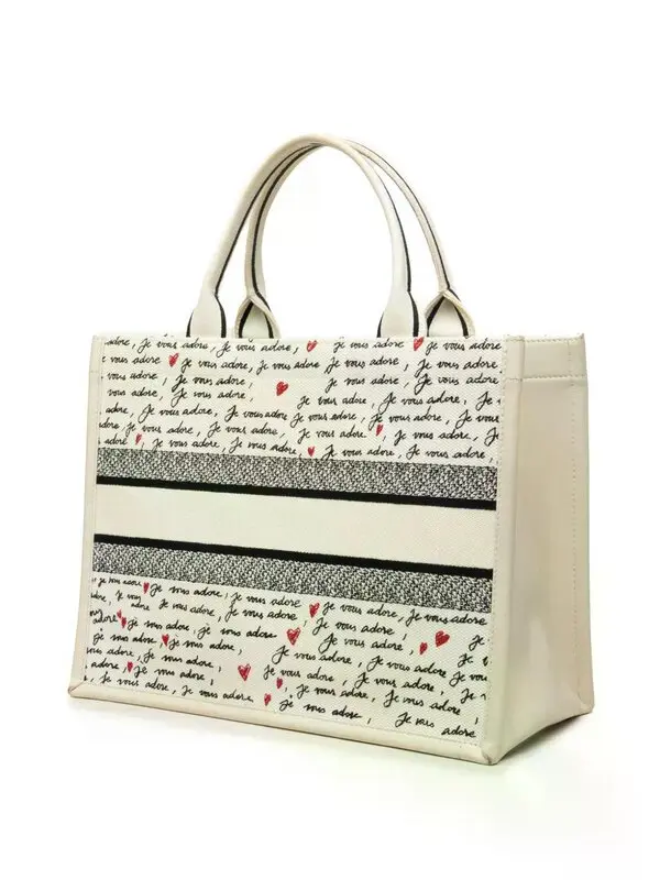 Dior 2024 Medium Dioramour Je Vous Adore Book Tote Bag