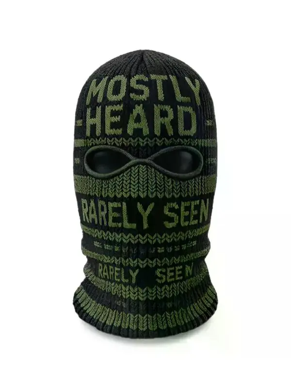MOSTLY HEARD RARELY SEEN Logo-intarsia Ski Mask