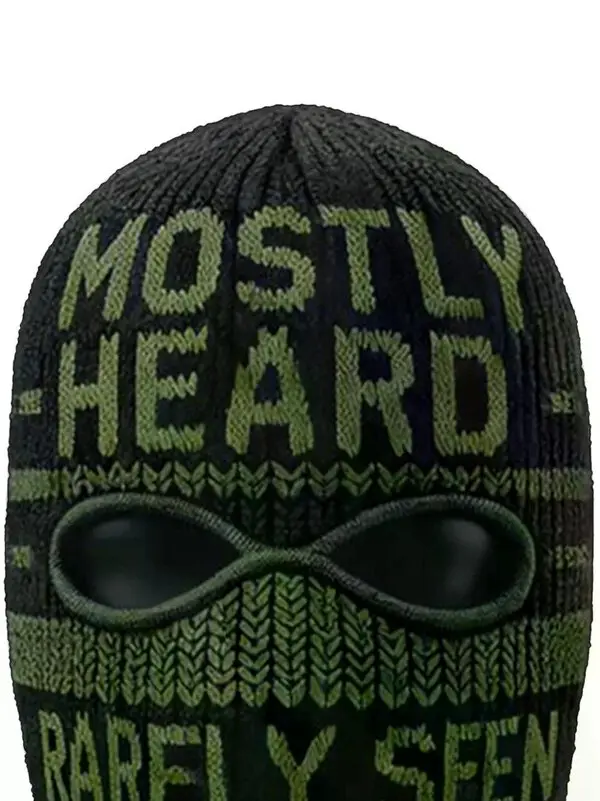 MOSTLY HEARD RARELY SEEN Logo-intarsia Ski Mask