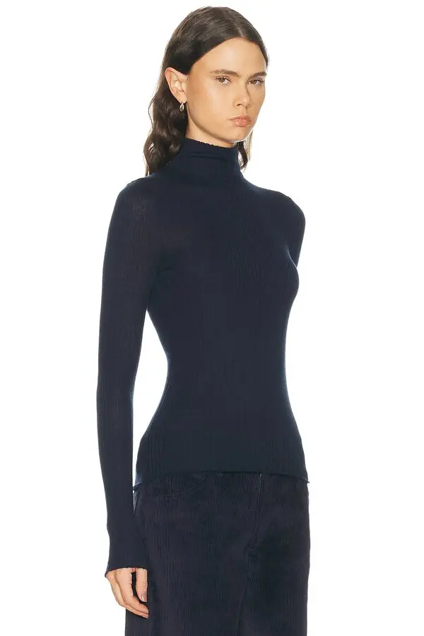 Sprwmn Long Sleeve Mock Neck Top