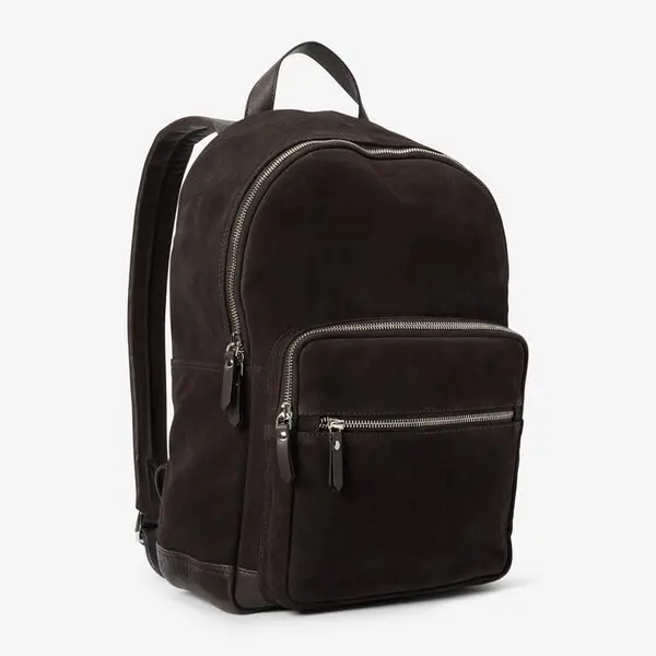 Allen Edmonds Suede And Leather Backpack - Brown