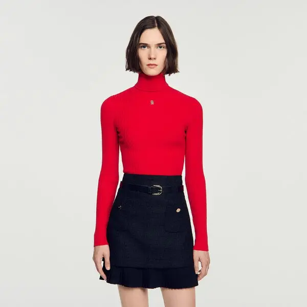 Sandro 2-in-1 Tweed Skirt