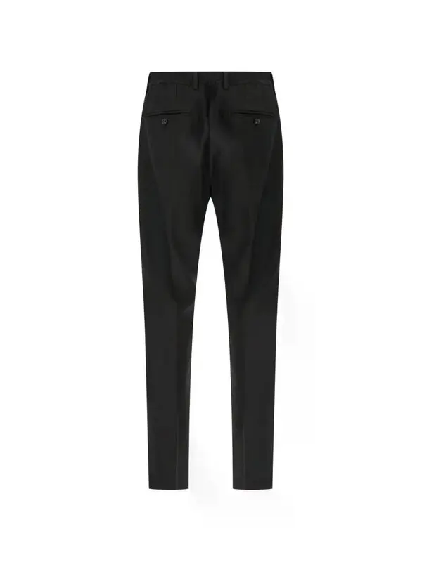 CRUNA Pleated Tapered Trousers - Black