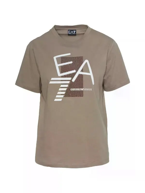 EA7 Logo-print Cotton T-shirt