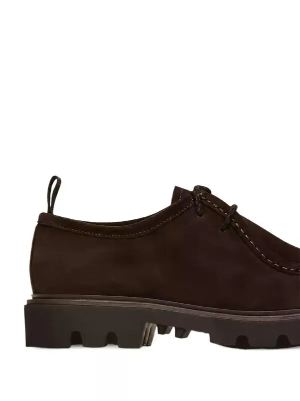 FABI Suede Chunky-sole Derby Shoes - Brown