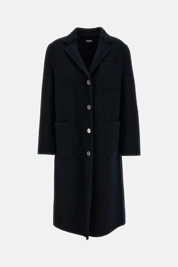 Thom Browne Cappotto Destrutturato In Lana Cotta