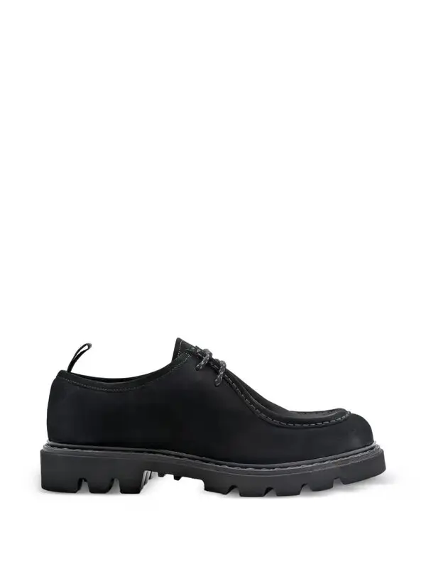 FABI Suede Derby Shoes - Black