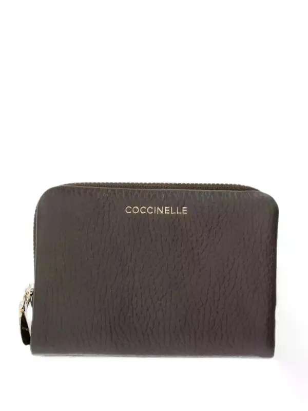 COCCINELLE Medium C-me Logo-print Pebbled-leather Wallet
