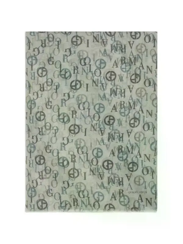 Giorgio Armani Logo-print Fringed Scarf
